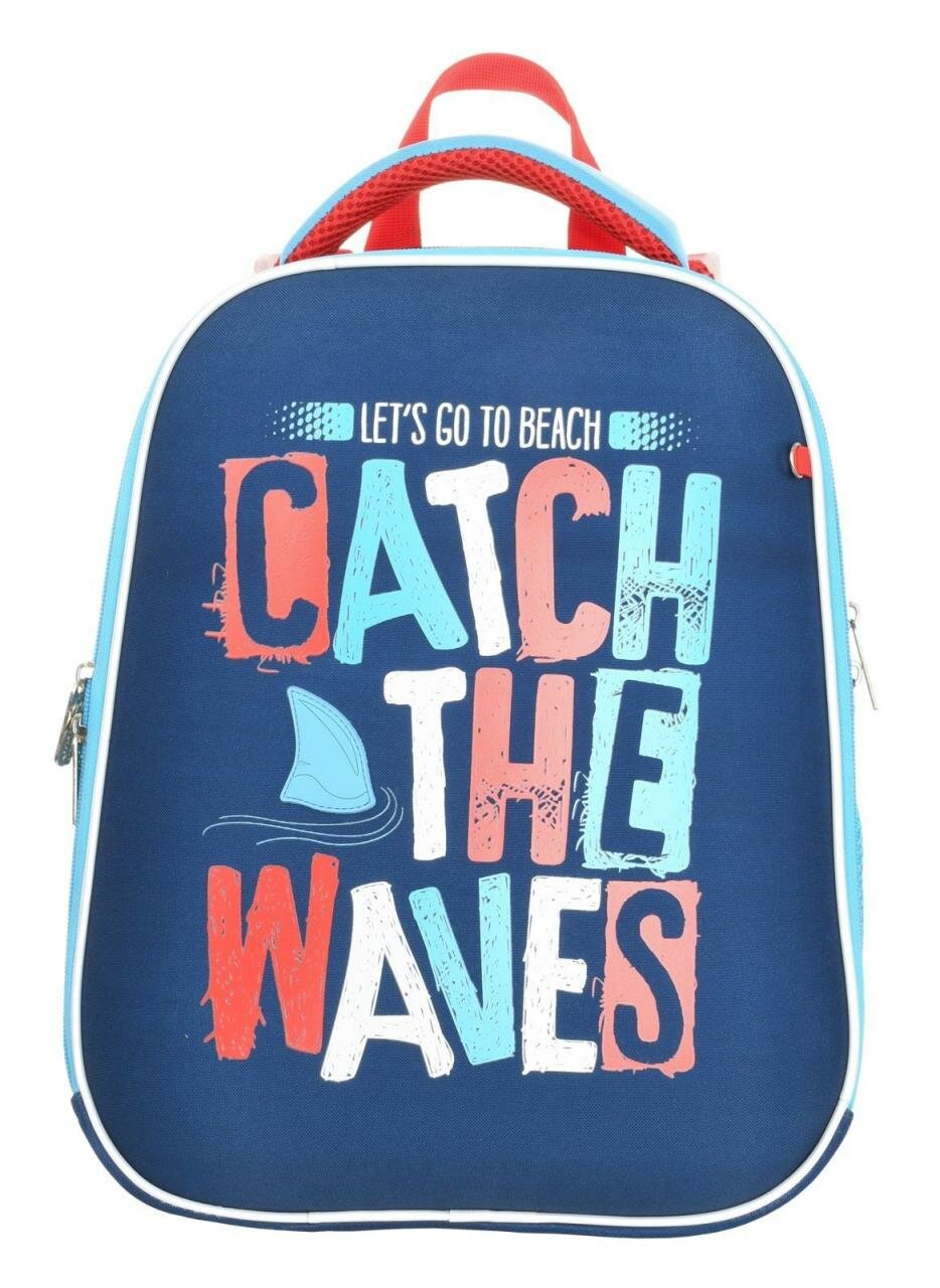 Рюкзак Schoolformat Catch the waves, модель ERGONOMIC 2, жестки каркас, двухсекционны, 38х29х18 см,
