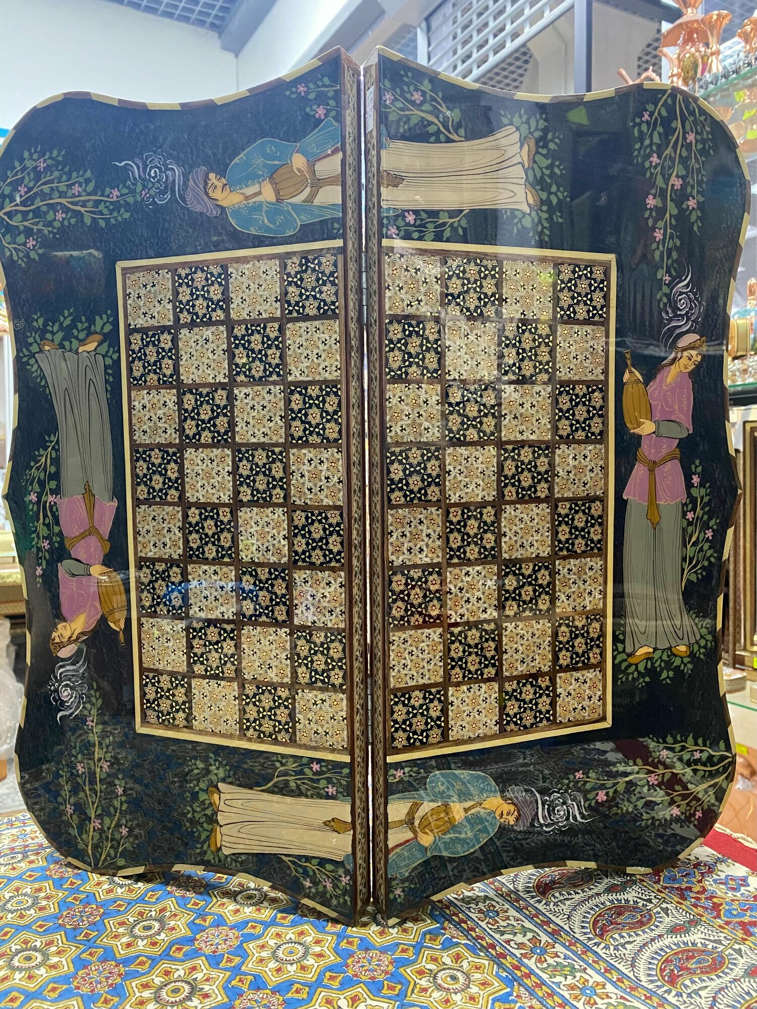 Шахматы-нарды "Хатам", Иран, ручная инкрустационная работа, 50x50 см