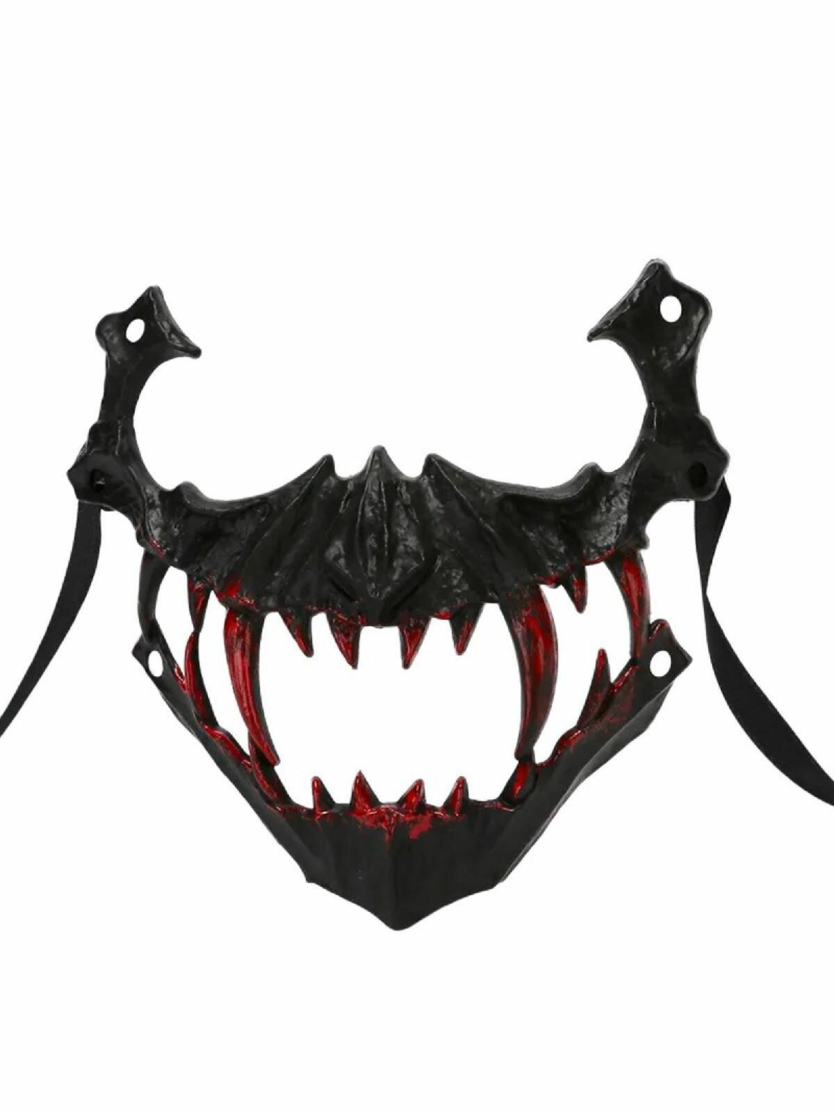 Аниме маска дракона, - истекающий кровью черный