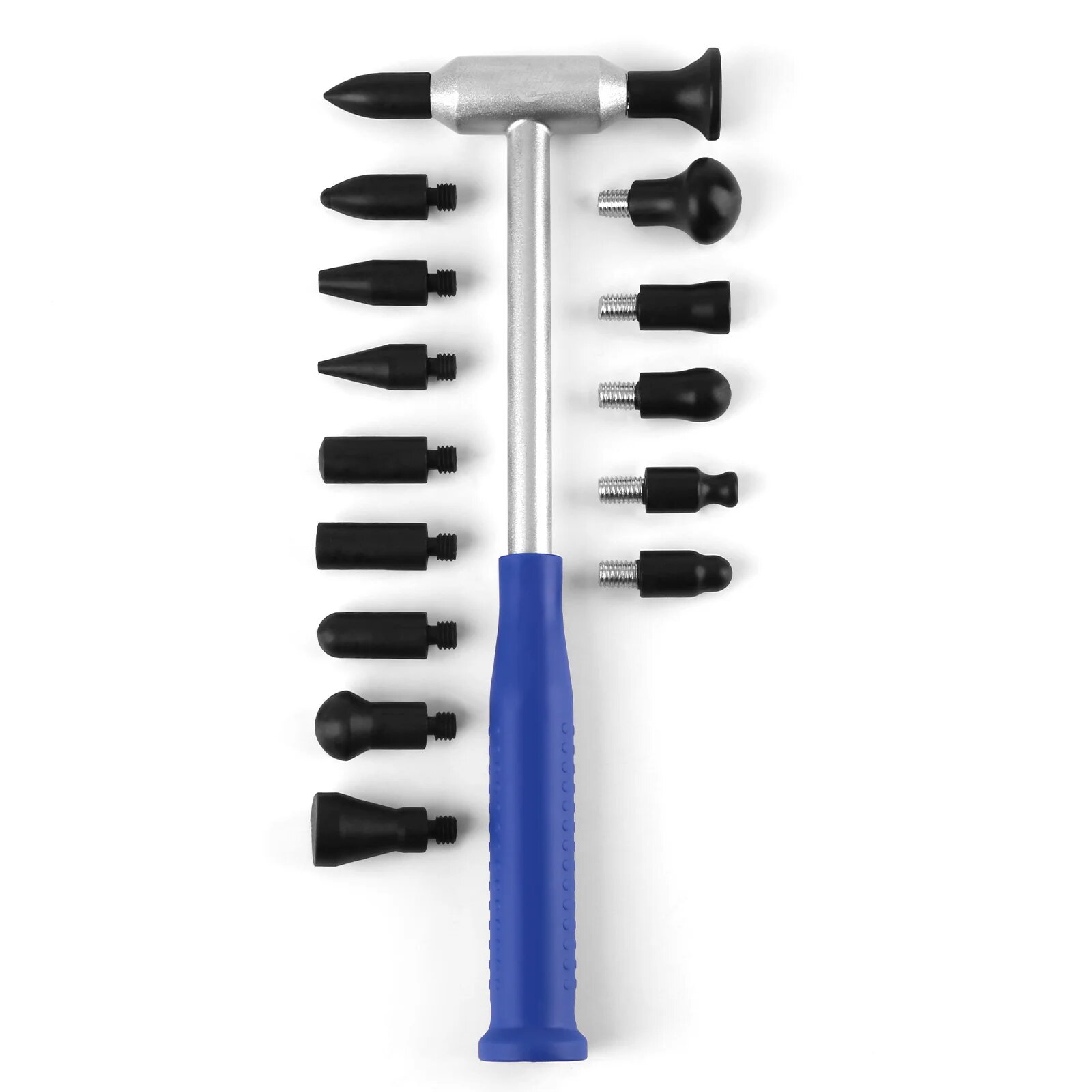 Инструмент для ремонта вмятин PDR, 100% алюминий, молоток для ремонта вмятин - комплекты для ремонта вмятин без покраски с 6/15 шт, молоток со сменной головкой M8, Set 2 - 15pcs