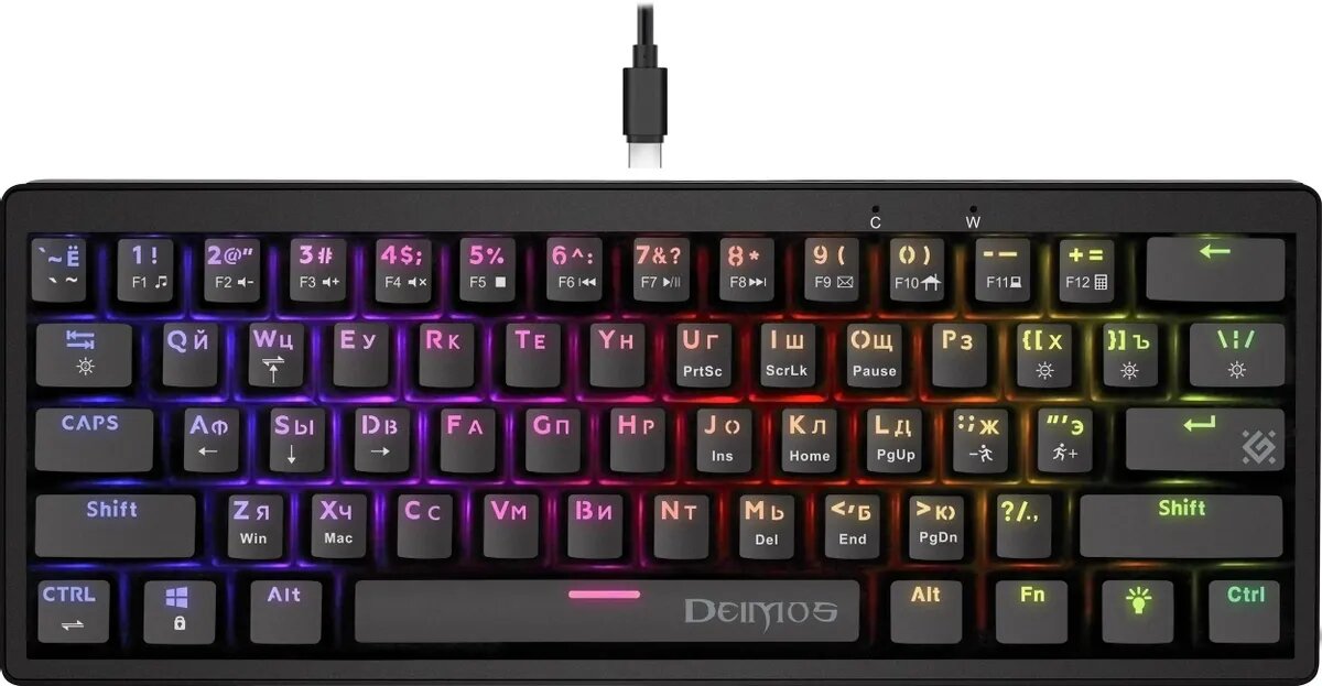 Клавиатура Defender Deimos GK-303, USB, черный [45303]