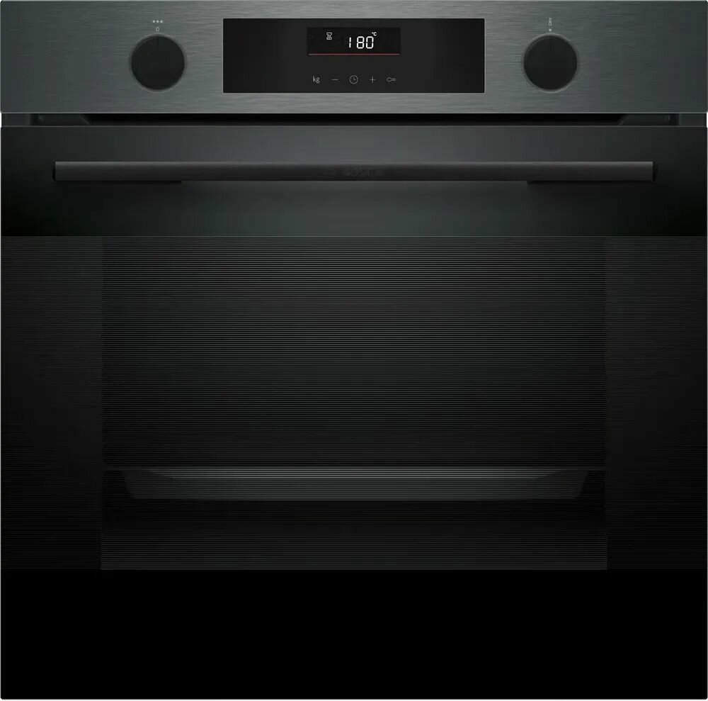 Электрический духовой шкаф BOSCH HUA736EG0T, 59.5 см, 76 л, 8 режимов, гидролиз + EcoClean, чёрный