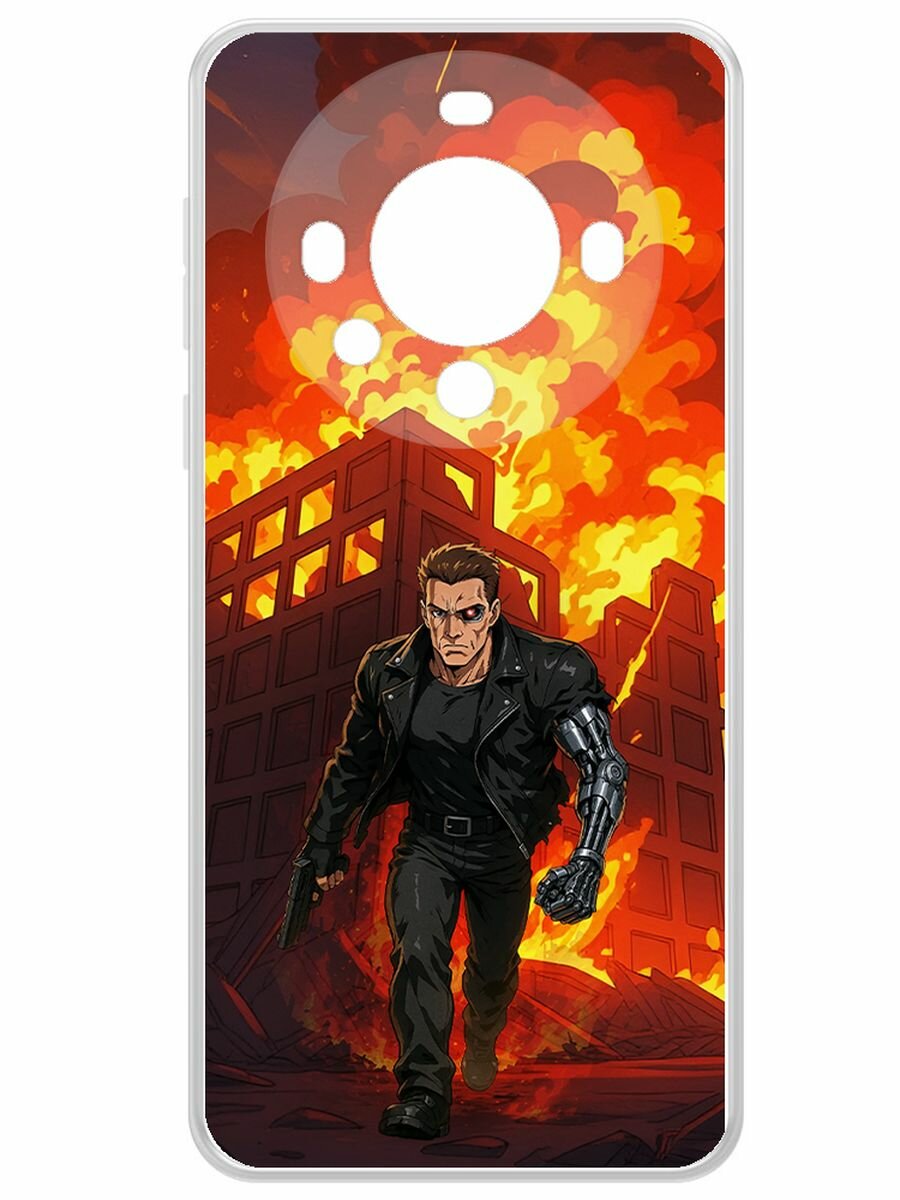Чехол-накладка Krutoff Clear Case Терминатор в аниме для Huawei Mate 60