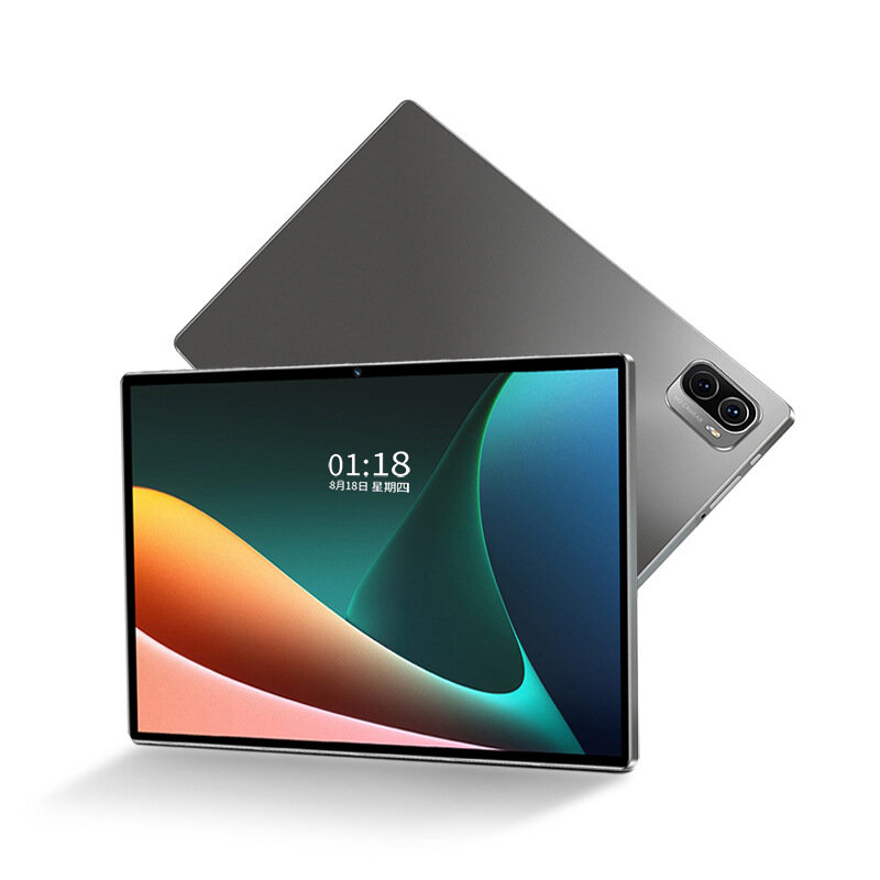 Планшетный ПК, 10.1", 5G, игровой, кожаный чехол, серый