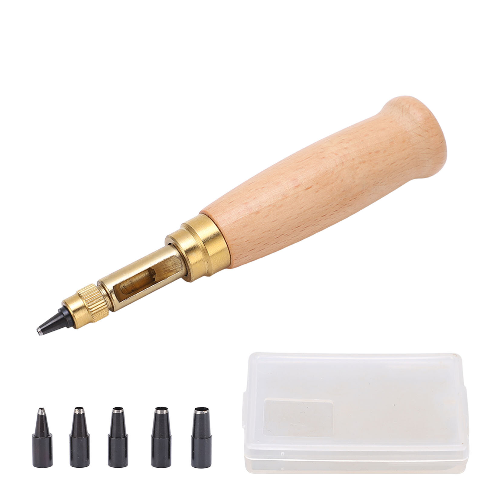 Набор дыроколов для кожи, термообработка, дырокол для ремня с 6 сменными пробойниками для самостоятельной перфорации кожи