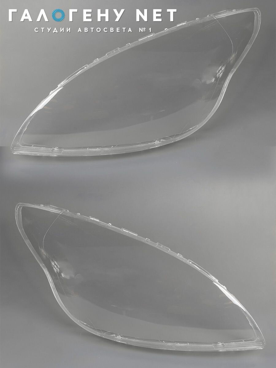 Стекла фар GNX для Hyundai i30 (2007-2012), левое и правое, поликарбонат