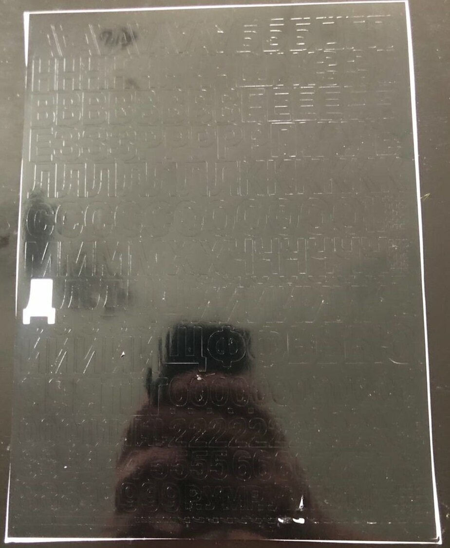 Комплект букв и цифр для ритуальных табличек цвет черный. Товар уцененный