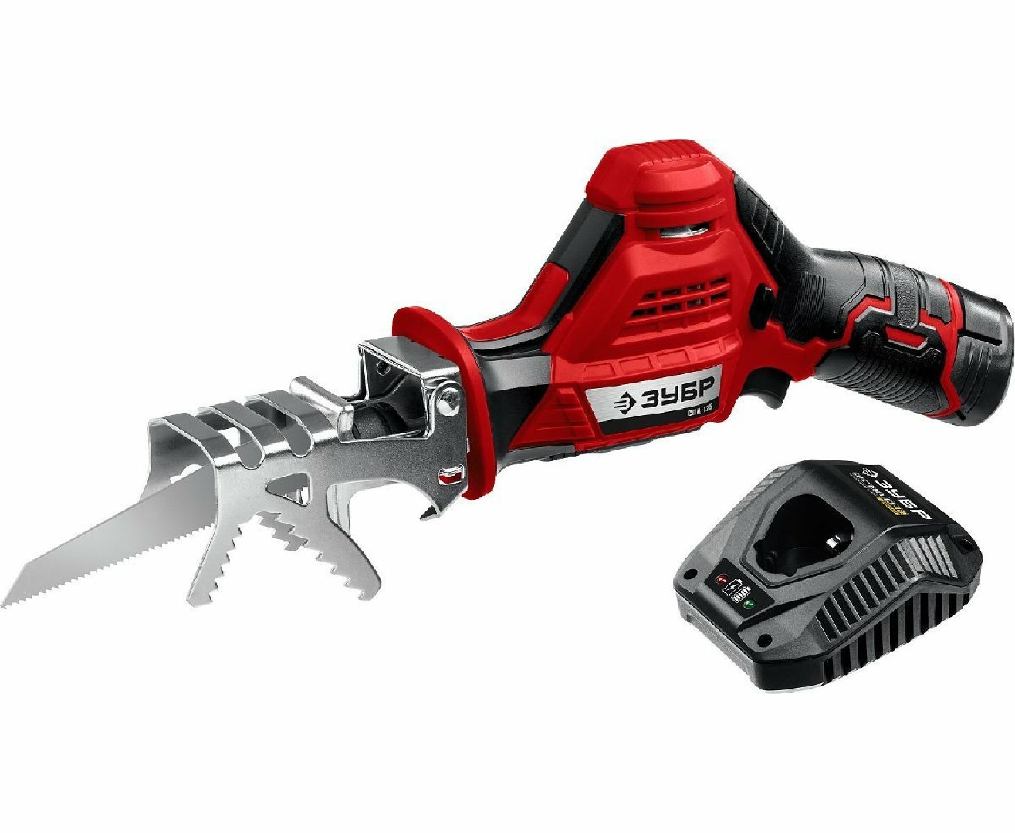 Сабельная пила ЗУБР 12В 2Ач с бесключевой заменой полотна