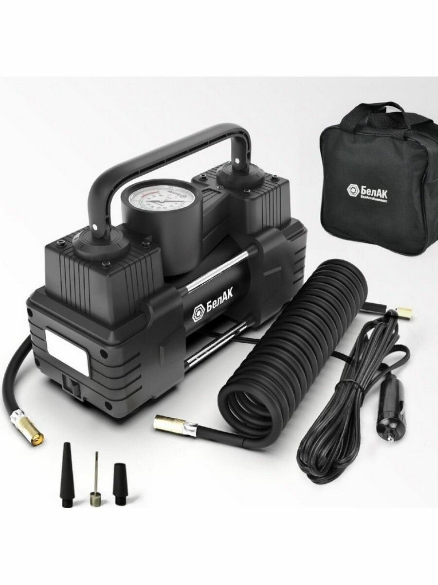 Компрессор для накачки шин "Мистраль-55" с фонарем 12V 55 л/мин. "БелАК" БАК99160
