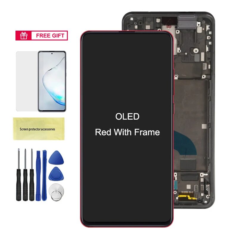 6.39-дюймовый Super AMOLED дисплей для Xiaomi Mi 9T Pro 9T, сенсорный экран, AMOLED Red Frame