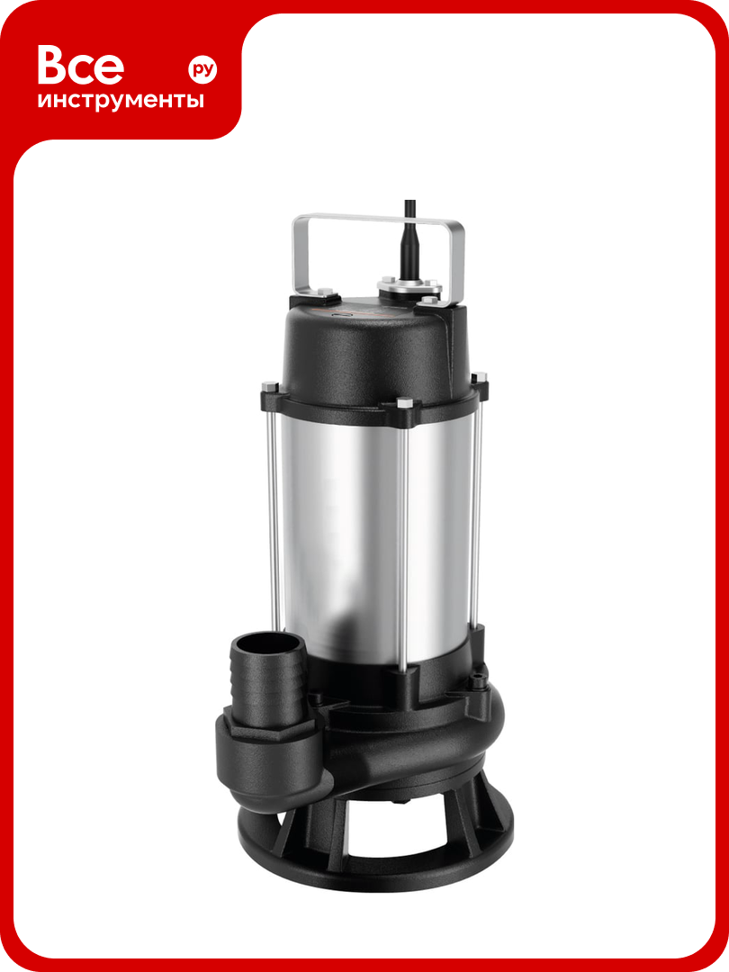 Фекальный насос с режущим механизмом Pumpman TPS1500A 82035, из септиков с диаметром перекачиваемых