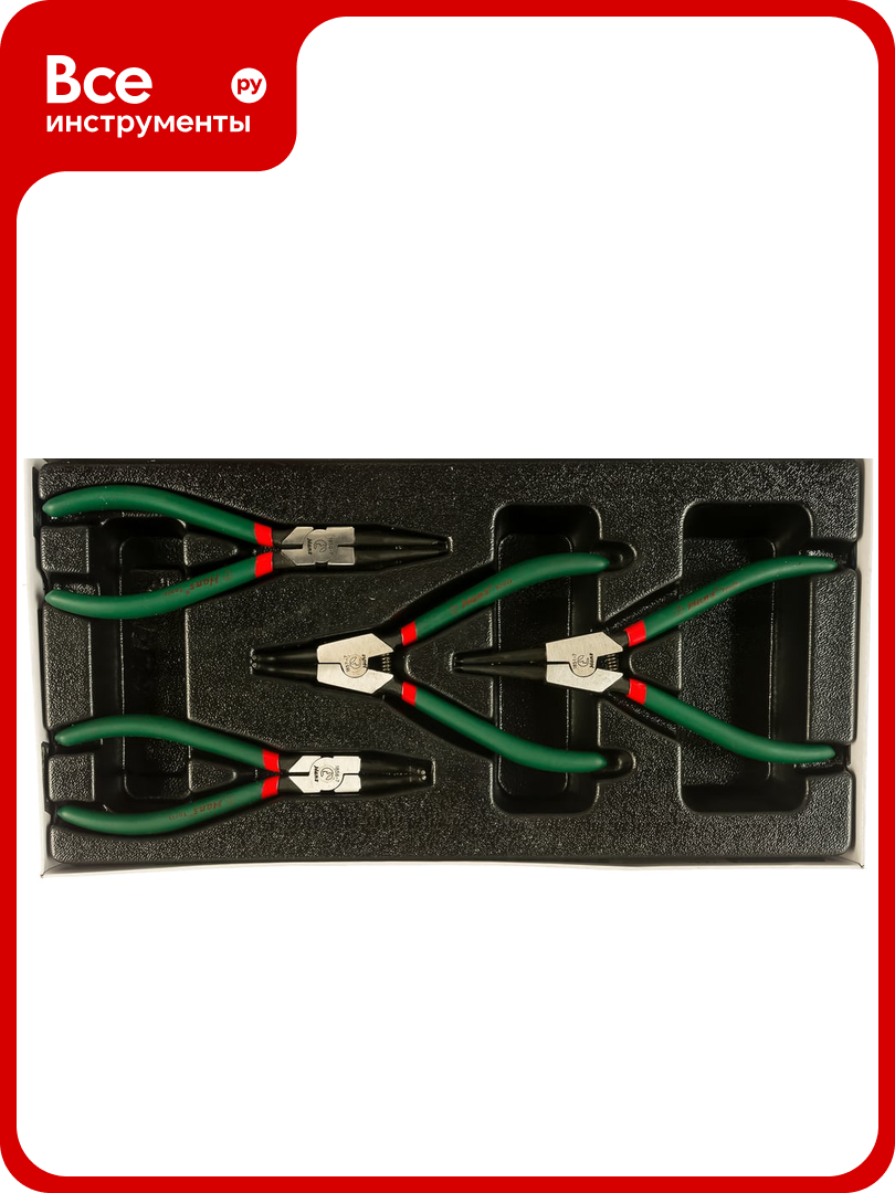 Набор съемников стопорных колец в ложементе Hans TT-11, работы с внутренними