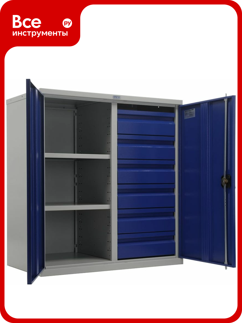 Инструментальный шкаф практик ТС 1095-100206 К30599530046, стальной, 0.8 мм, 200 кг