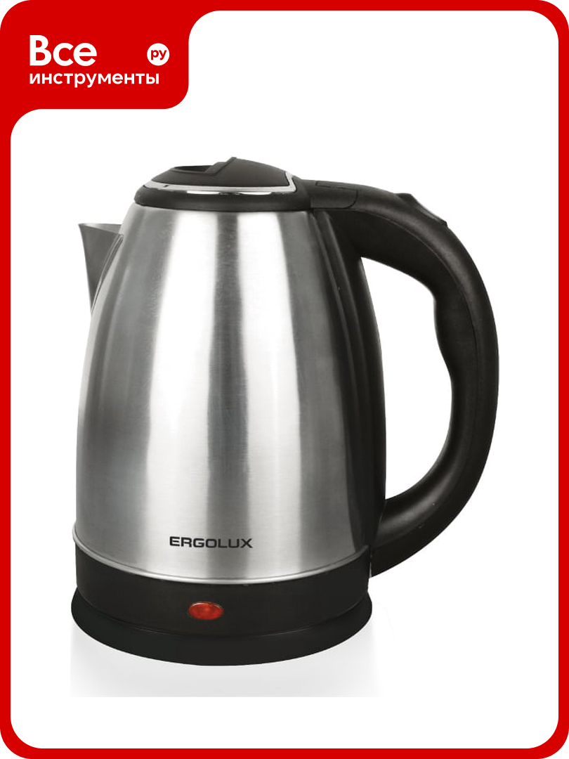 Чайник нержавеющая сталь Ergolux ELX-KS05-C72 матово-черный PROMO 14052, из нержавеющей стали,