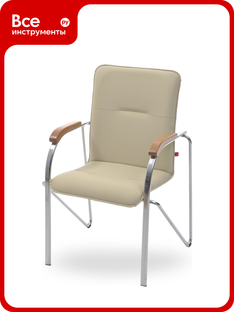 Стул Фабрикант Самба BOX4 кожа искусственная, DO, №122 (кремовый), Бук (1007), CH, искусственной кожи