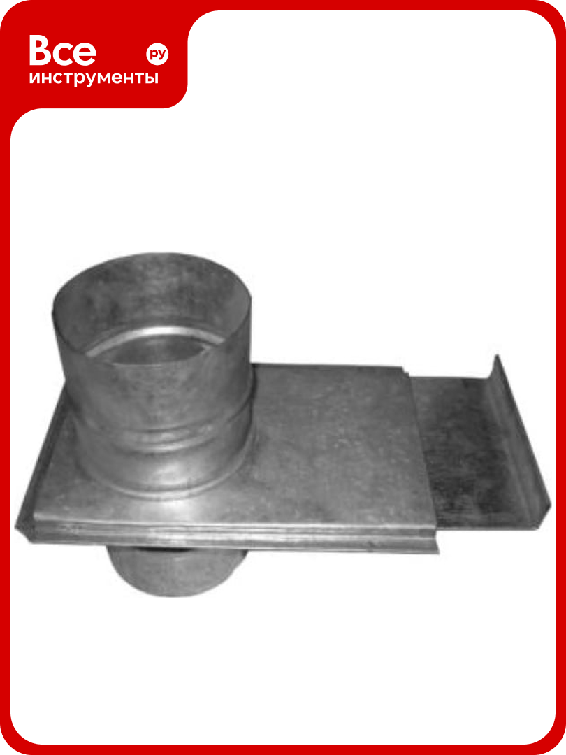 Шиберная заслонка для круглых воздуховодов 100 мм, оцинкованная сталь ООО Вентмаркет SHZD100, того же материала