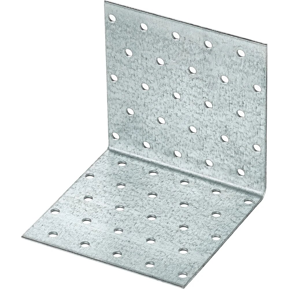 Крепежный уголок равносторонний гурт KUR (25 шт) из стали с цинковым покрытием для монтажа металлических конструкций