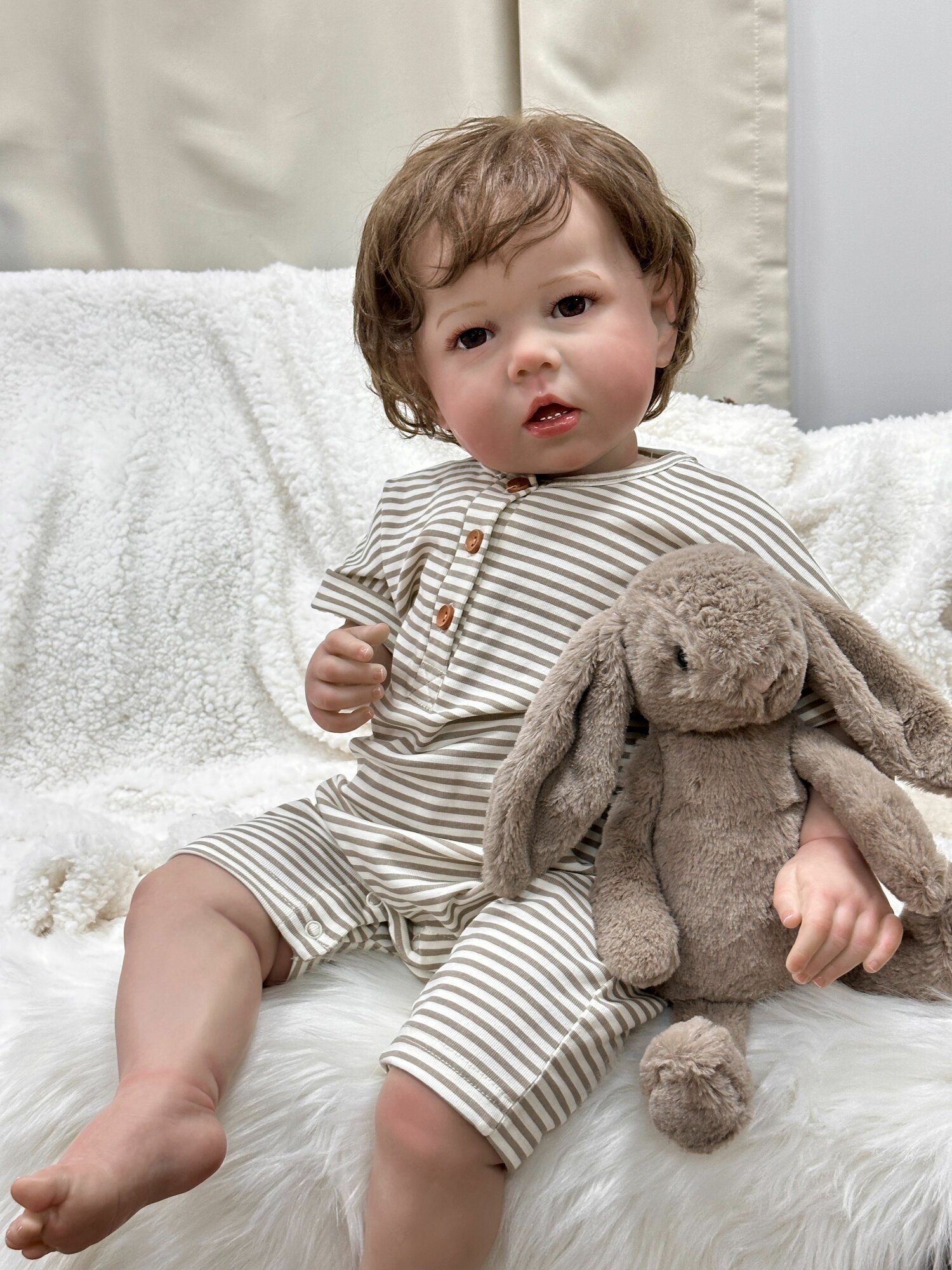 Кукла реборн силиконовая девочка 70см Корпус из мягкой ткани