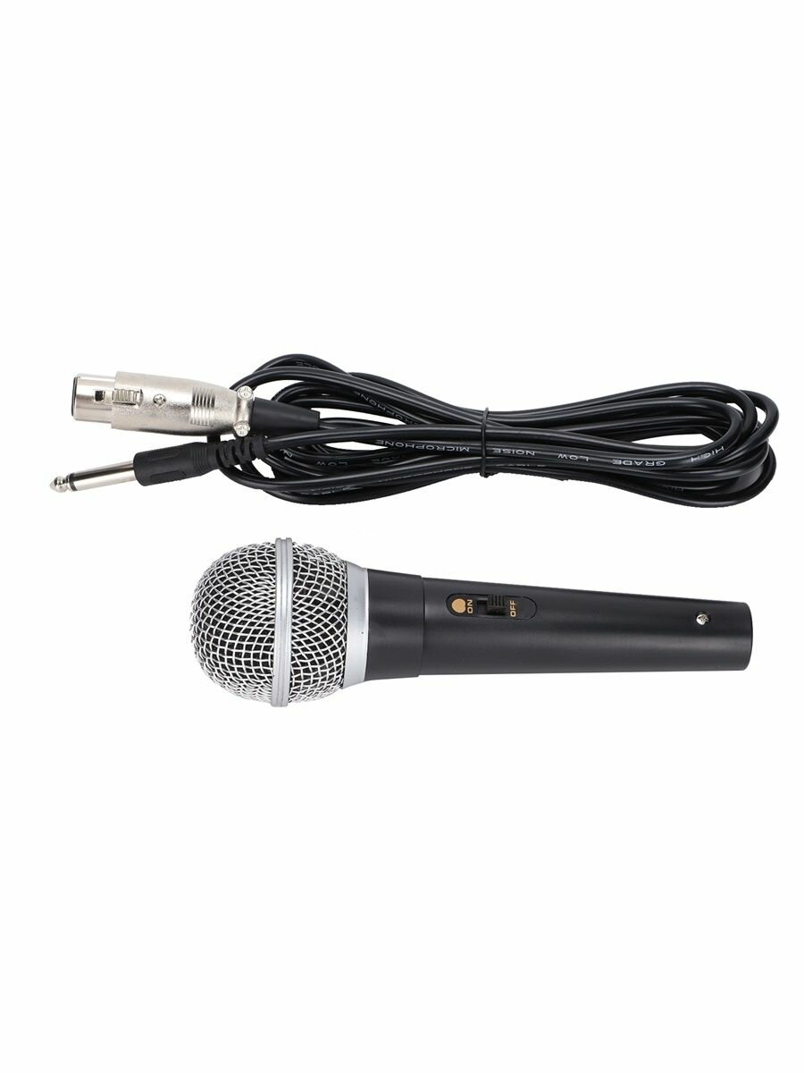 Микрофон XLR с кабелем 1/4 дюйма, портативный микрофон с разъемом XLR на 1/4 дюйма для аудиоразъема для пения на сцене, караоке и использования в студии звукозаписи