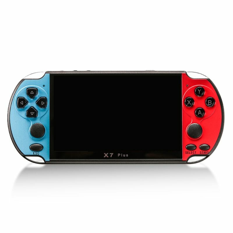 Портативная игровая консоль с двойным джойстиком X7Plus -Красный и синий