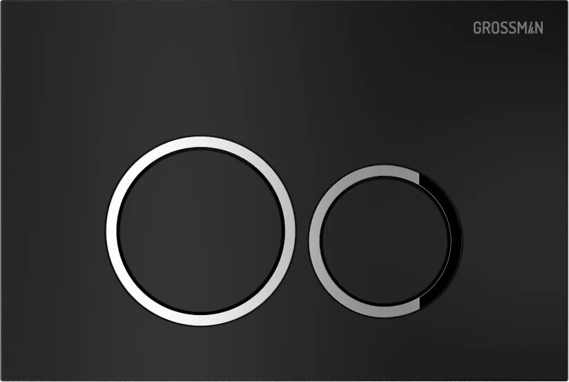 Кнопка смыва для унитаза Grossman Galaxy 700. K31.01.210.210 черная, матовая, кнопка для инсталляции, двойной смыв