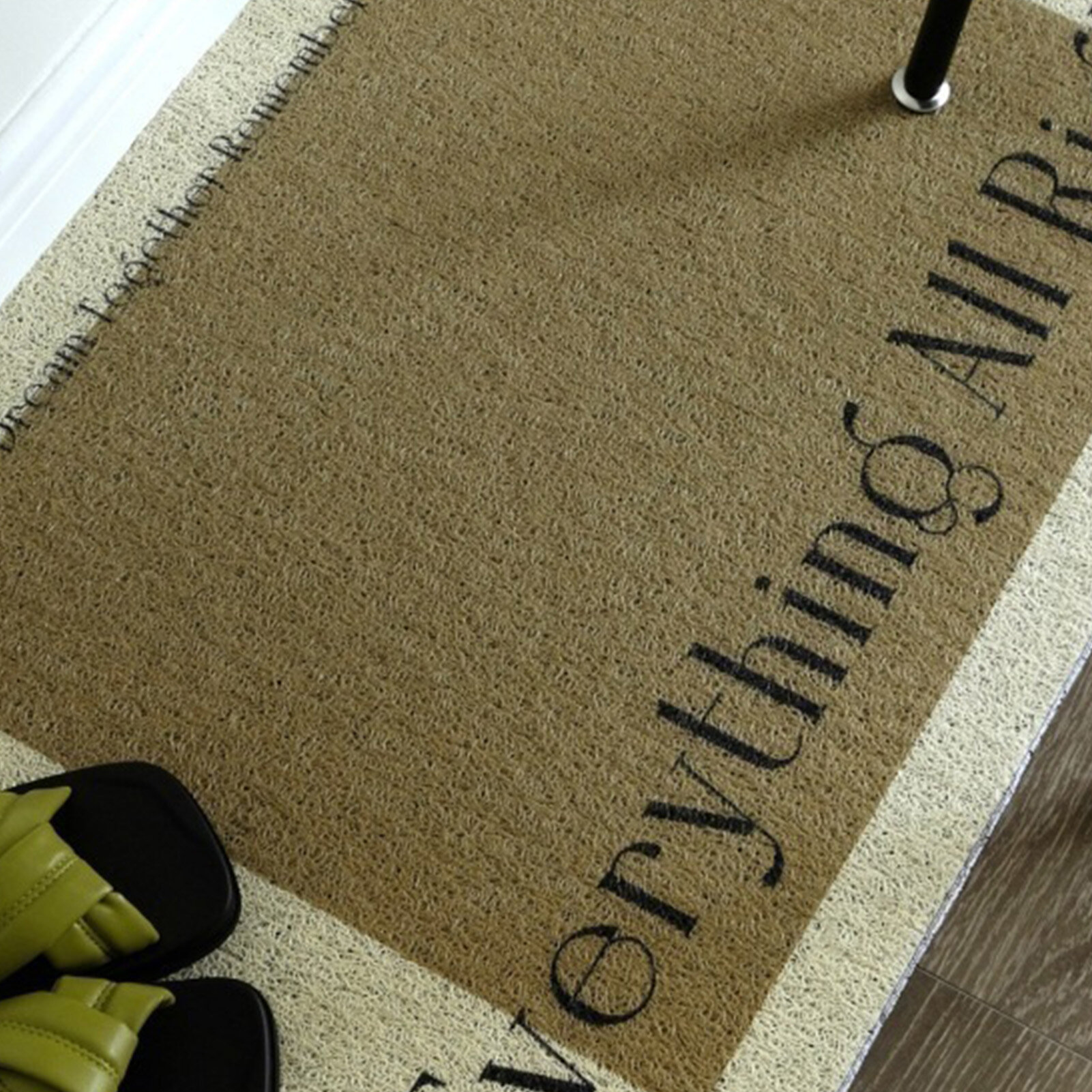 Коврик для входной двери, прочная сетка из ПВХ-петли, отталкивает воду, противоскользящий, скребок для обуви, уличные коврики для дома, цветные нашивки