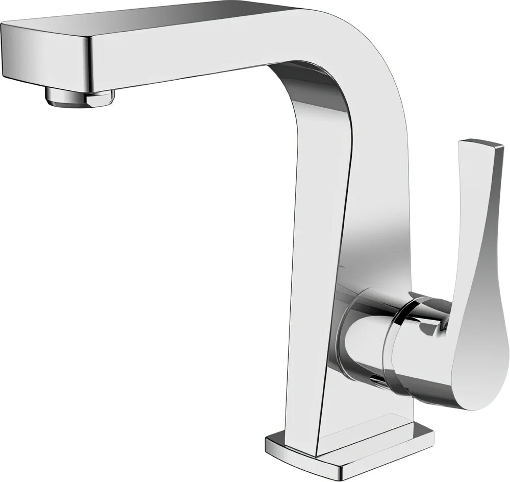 Смеситель для раковины Rossinka RS34 RS34-12U хром, глянцевый, кран для ванной в раковину, из латуни, рычажный, с керамическим картриджем