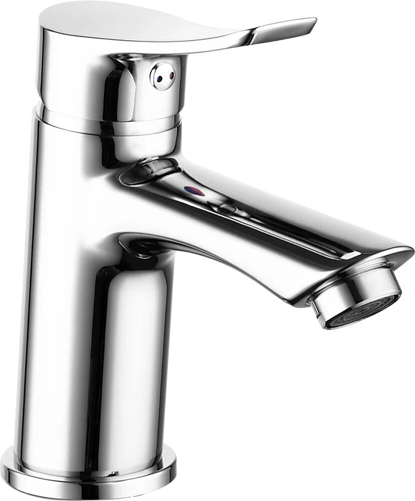 Смеситель для раковины Milardo Amplex AMPSB00M01 хром, глянцевый, кран для ванной в раковину, из латуни, рычажный, с керамическим картриджем