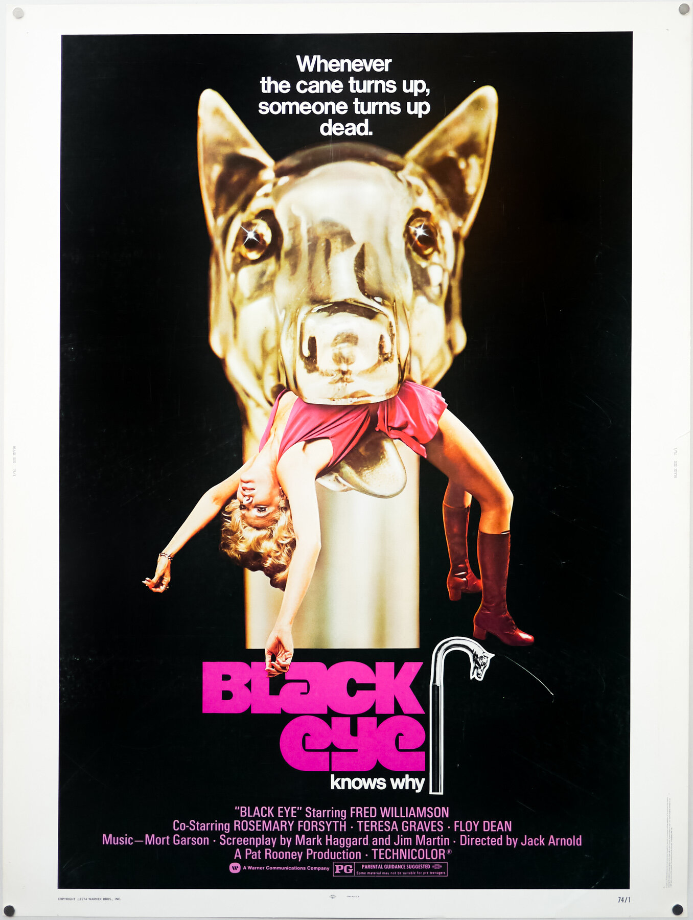 Плакат, постер Black Eye (Black Eye) 1974 на бумаге, размер 42х60см