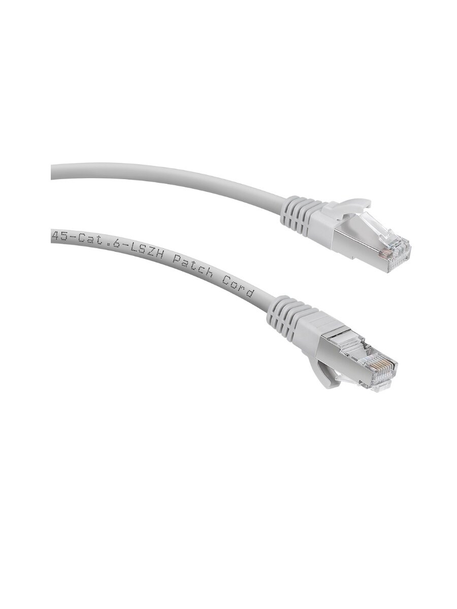 Кабель патч-корд F/UTP 6 кат. 10м. Cabeus PC-FTP-RJ45-Cat.6-10m-LSZH экранированный, серый