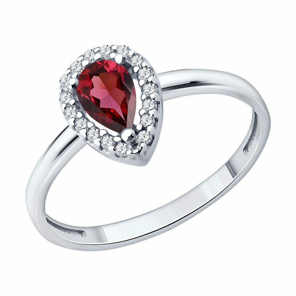 Кольцо, серебро, 925 проба, родирование