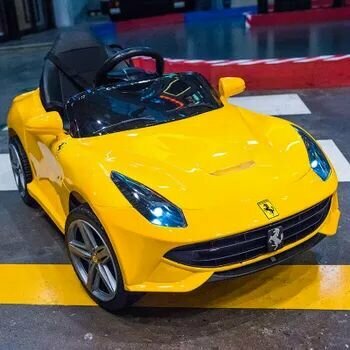 Детский электромобиль с пультом управления+Ferrari+4WD+желтый