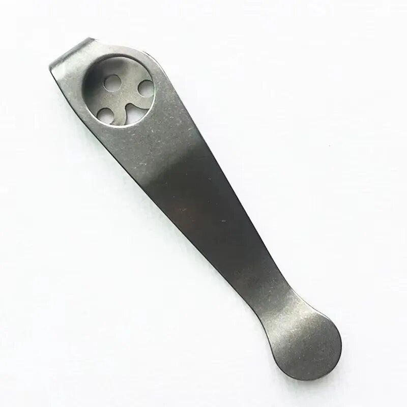 Титановый карманный зажим для ножей Spyderco, Stone wash