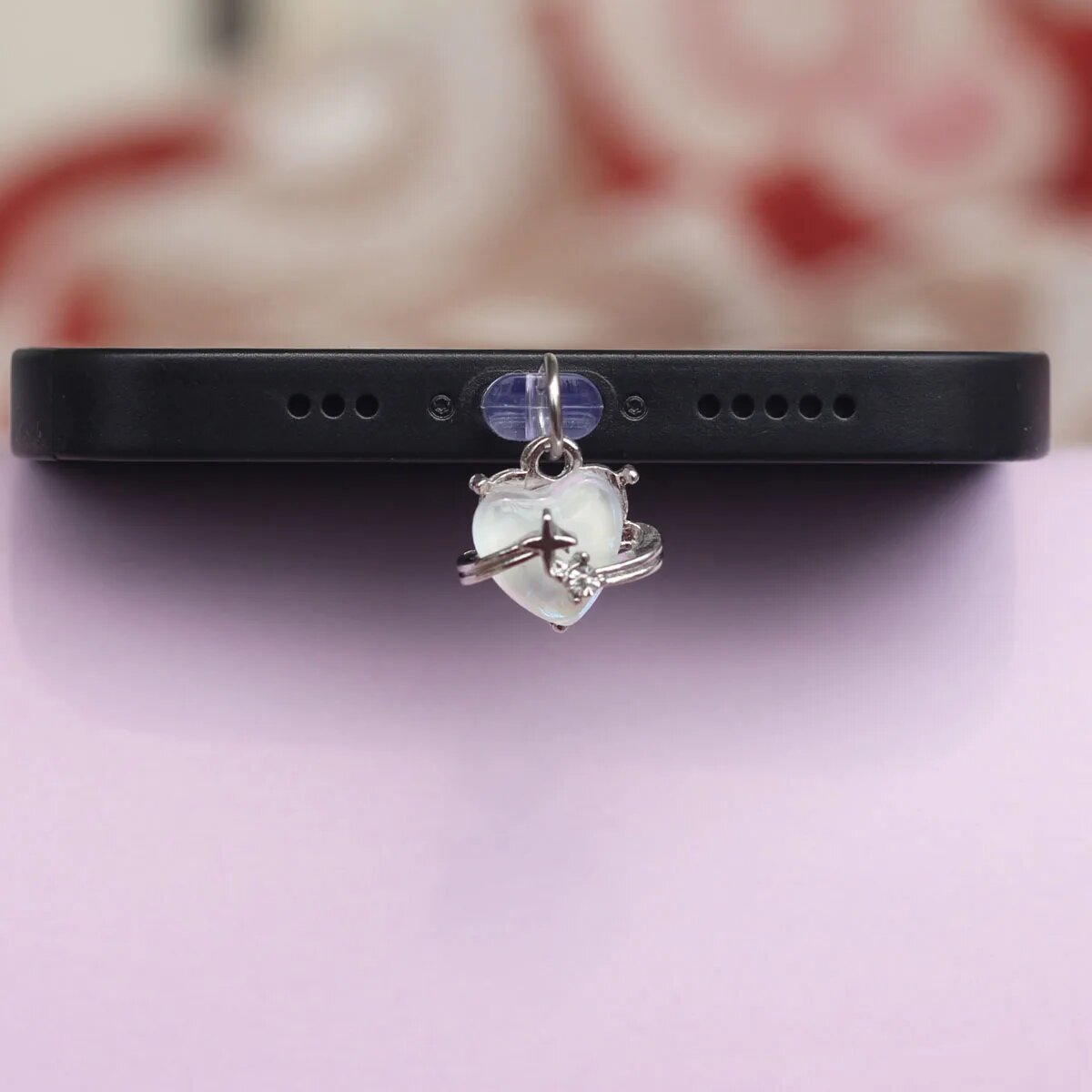 Декоративный подвесной брелок-заглушка от пыли для порта Type-C iPhone, аксессуар для мобильного телефона, подарок для влюбленных