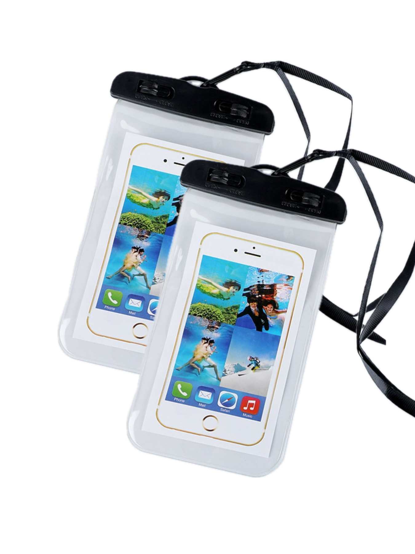 Водонепроницаемый чехол для телефона, для активного отдыха, 2 штуки, черный