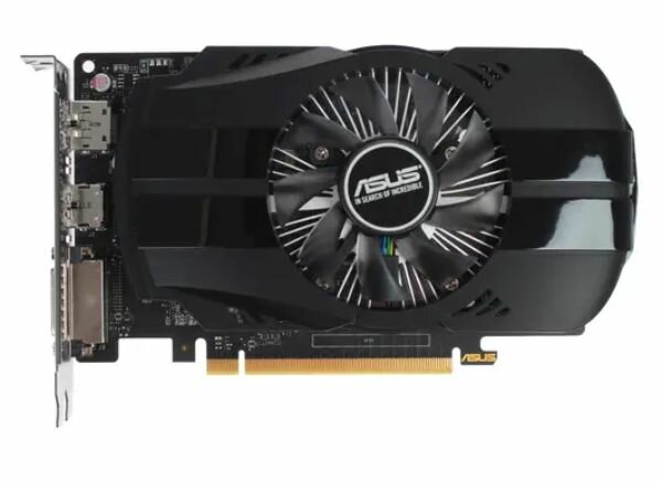 Видеокарта ASUS GeForce GTX 1050 Ti Phoenix (PH-GTX1050TI-4G) - PCI-E 3.0, 4 ГБ, GDDR5, 128 бит, DisplayPort, DVI-D, HDMI, GPU 1290 МГц
