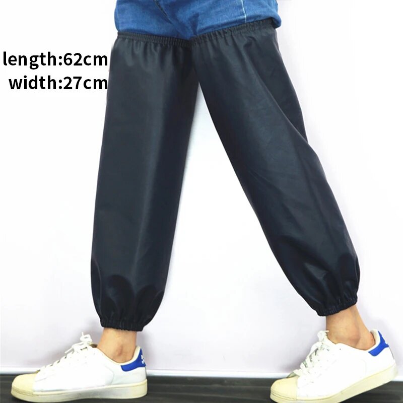 Уличные дождевые штаны, чехлы для ног, пешие прогулки, кемпинга, верховой езды, ПВХ, водонепроницаемые, предотвращающие брызги, до колена, чехлы для ног, аксессуары для мотоциклов, Темно-синий, Унисекс