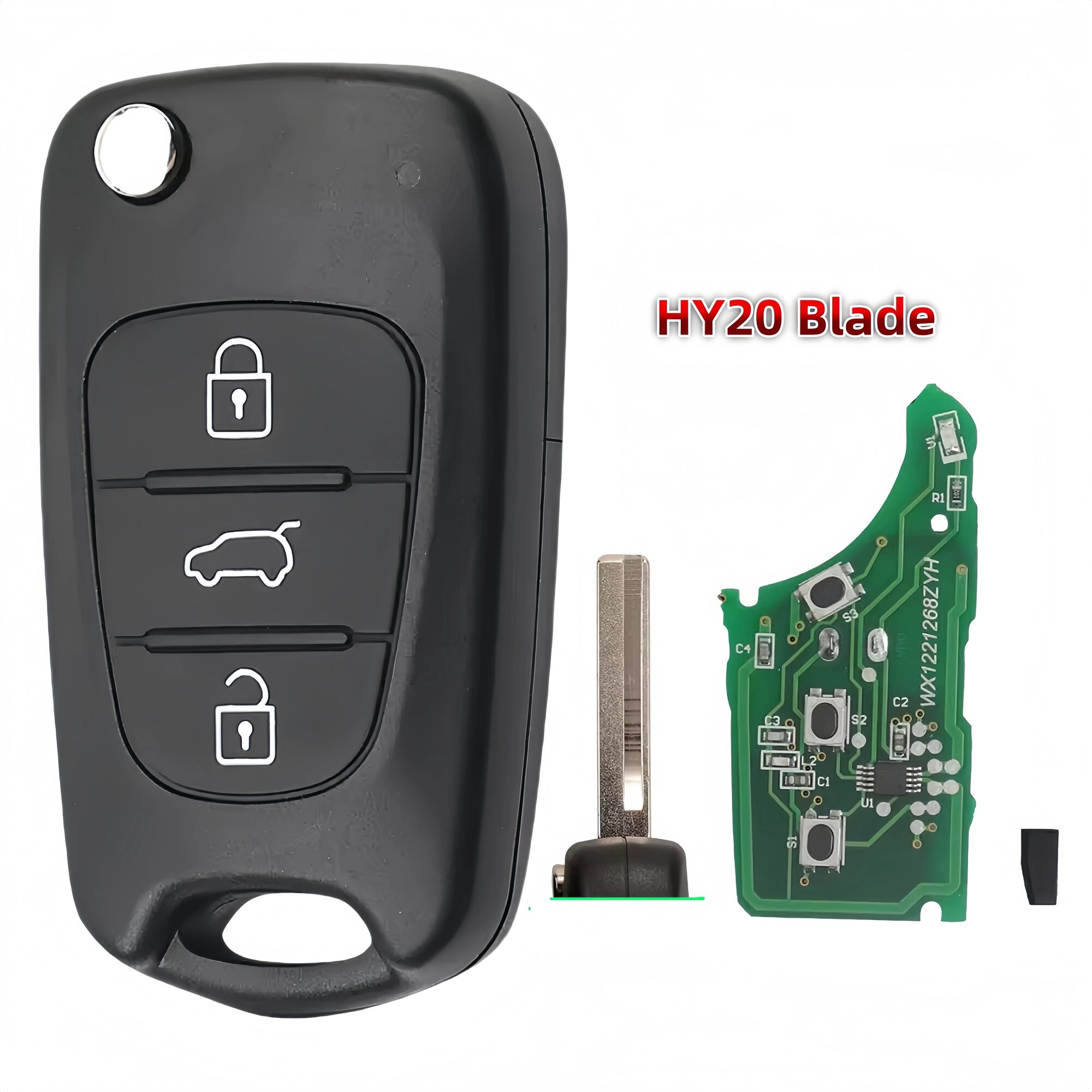 XJMYNB 433 МГц ID46 Чип-откидной дистанционный ключ от автомобиля для Hyundai I20 I30 IX35 I35 Accent Solaris Elantra Picanto Kia K2 K5 Sportage, HY20 Blade