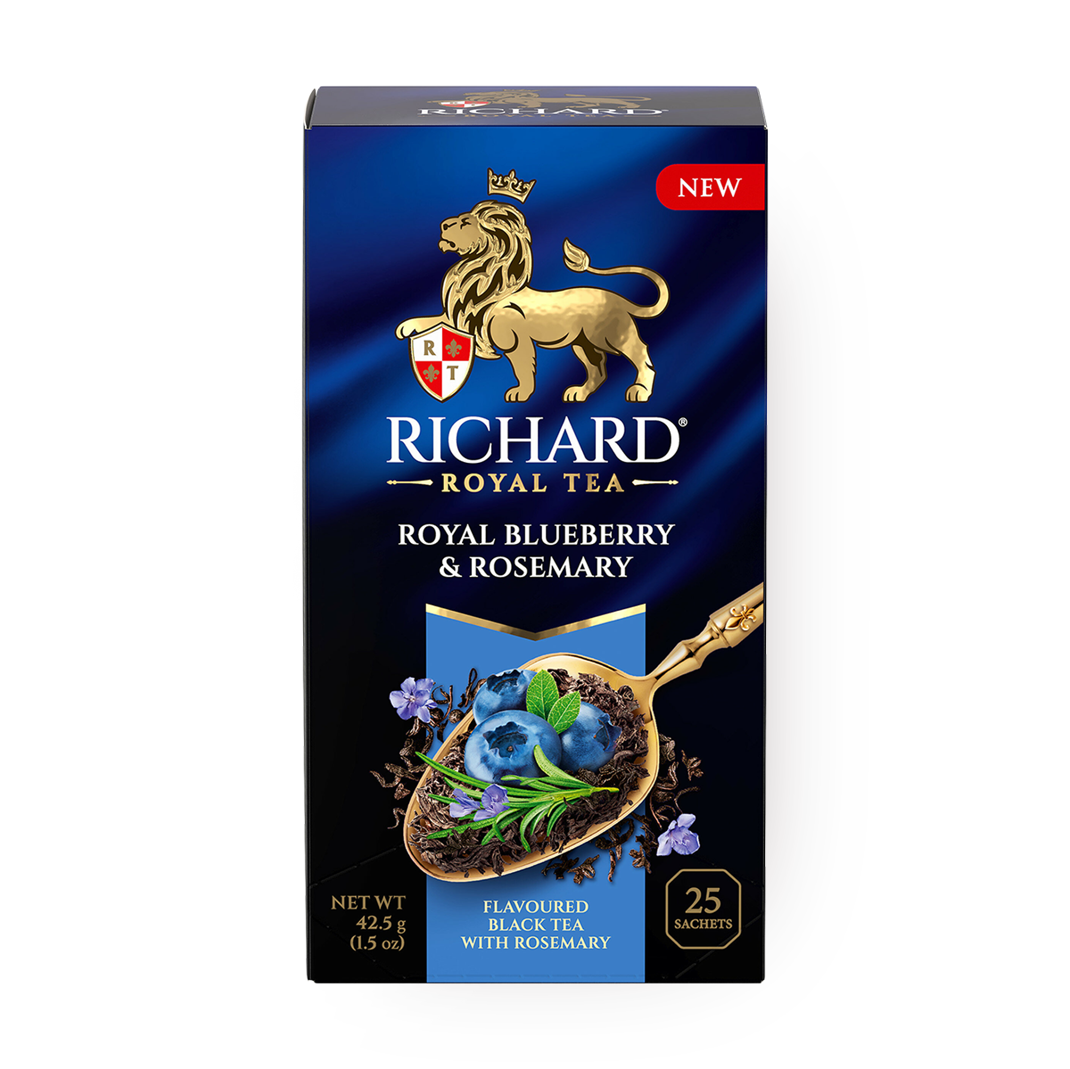 Чай чёрный Richard Royal Blueberry & Rosemary c голубикой и розмарином в пакетах, 25 шт