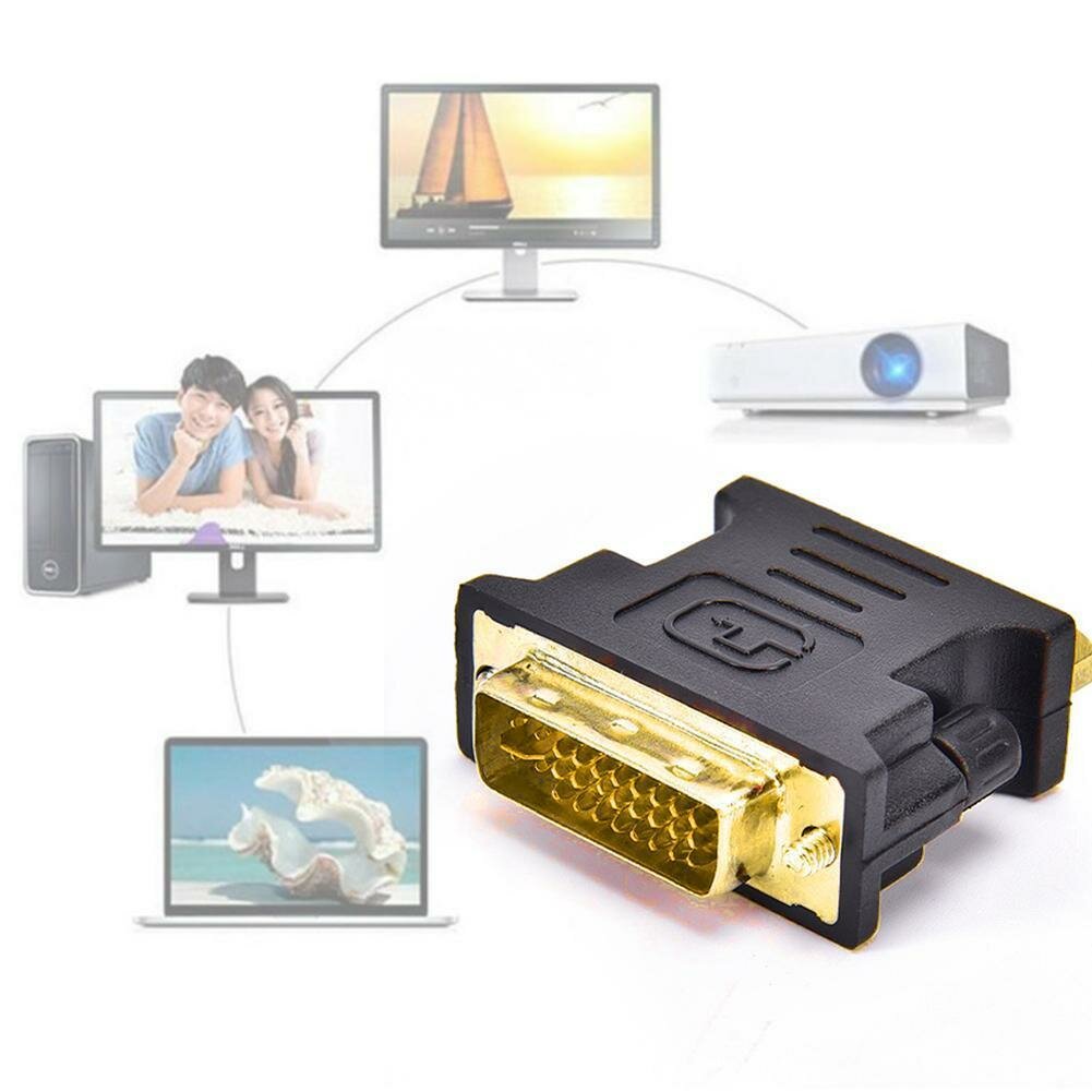 DVI-VGA адаптер кабель папа-мама DVI 24 5-контактный монитор ноутбук адаптер для ПК компьютер 1080P VGA конвертер для HD