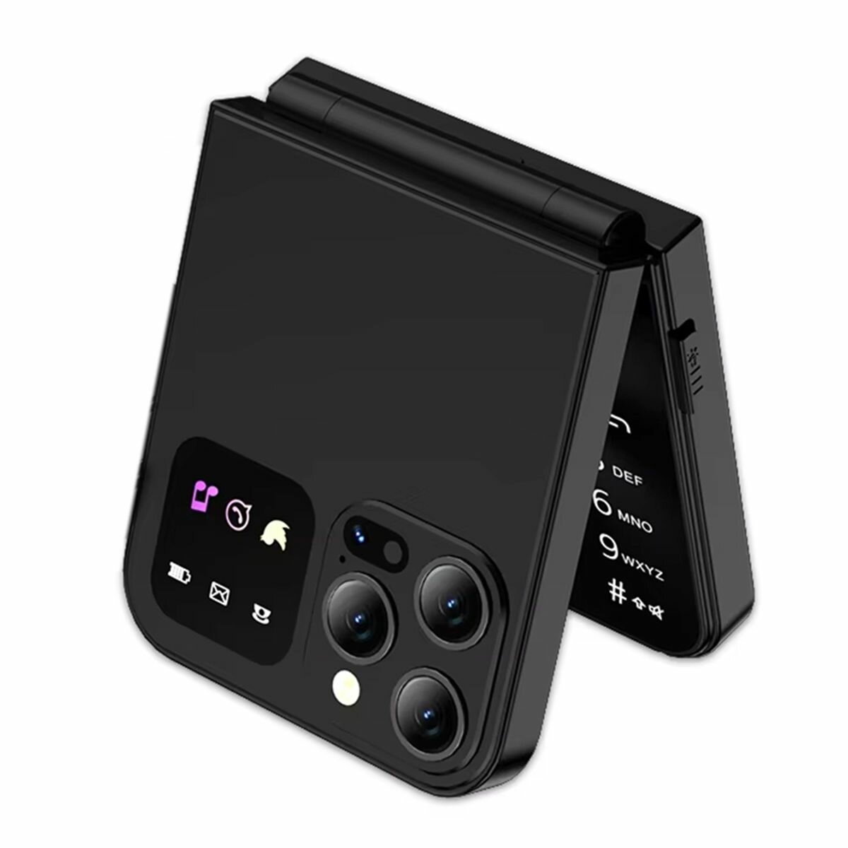 Раскладной телефон A50 Pro с двумя SIM-картами, GSM, автоматической записью звонков, экраном 2,4 дюйма, складной мобильный телефон Type-C, ч