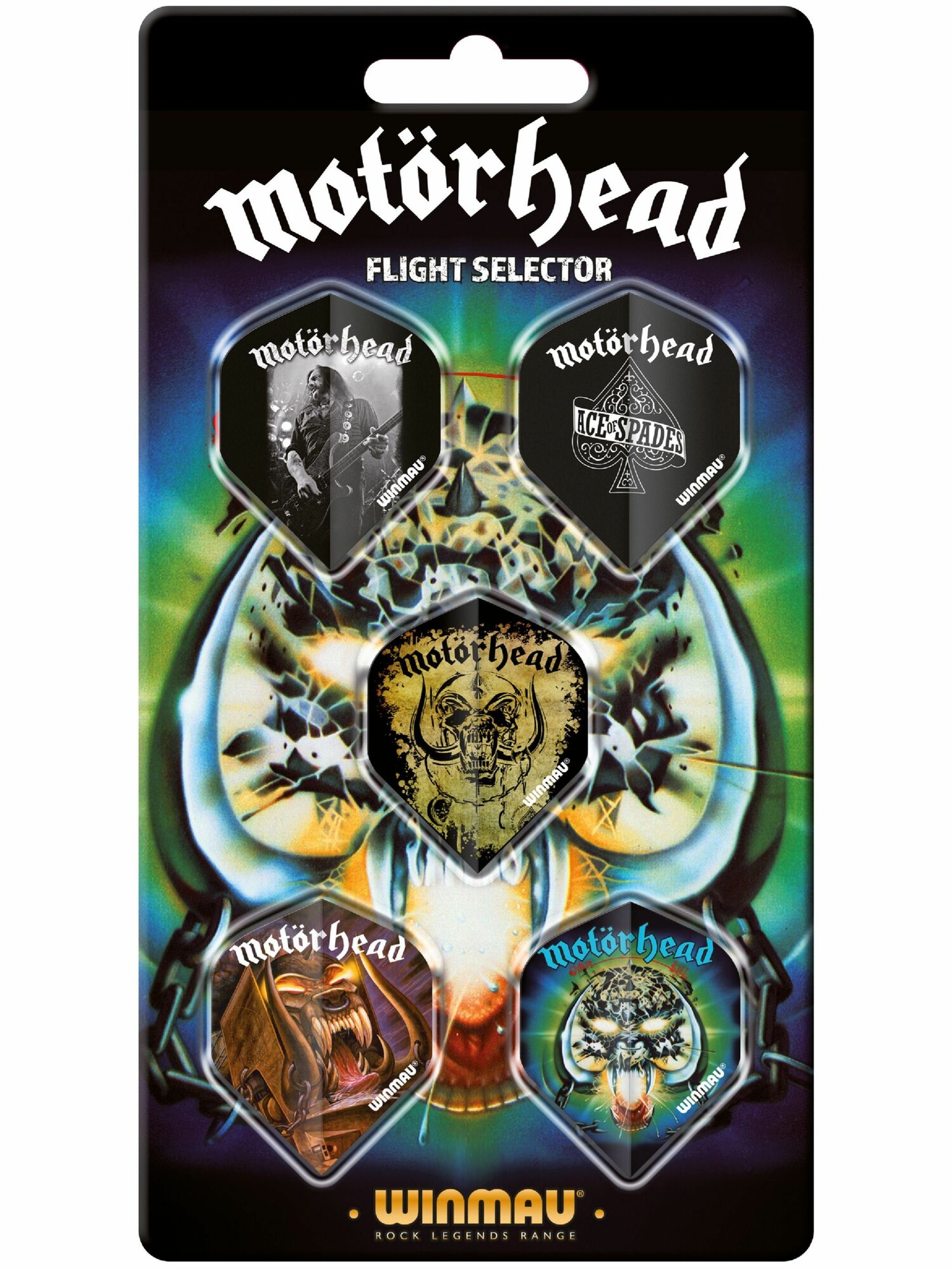 Набор (8151) из 5-ти комплектов оперений WINMAU MOTORHEAD. Профессиональные оперения для дротиков Дартс