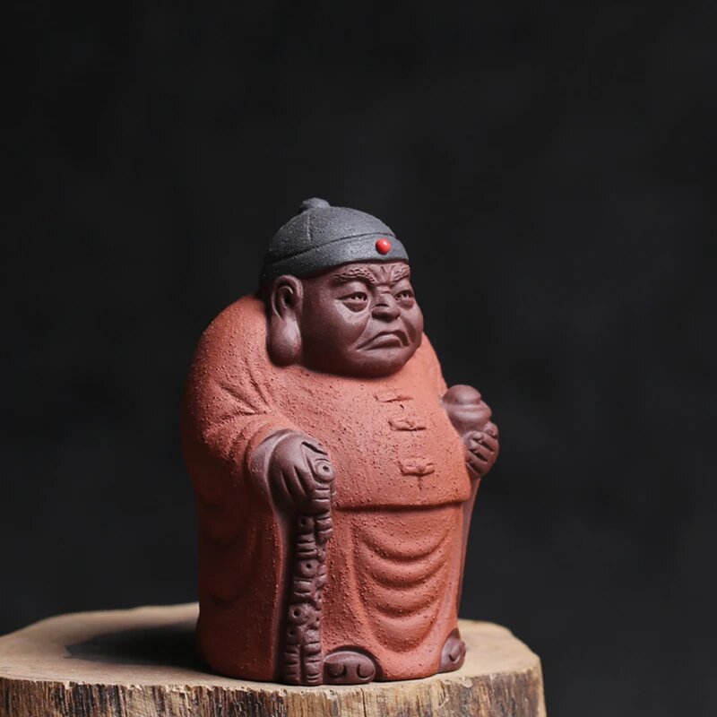 Глиняные фигурки домашних животных для чайной церемонии, «Бог богатства», аксессуары для украшения стола, исинское украшение для монахов