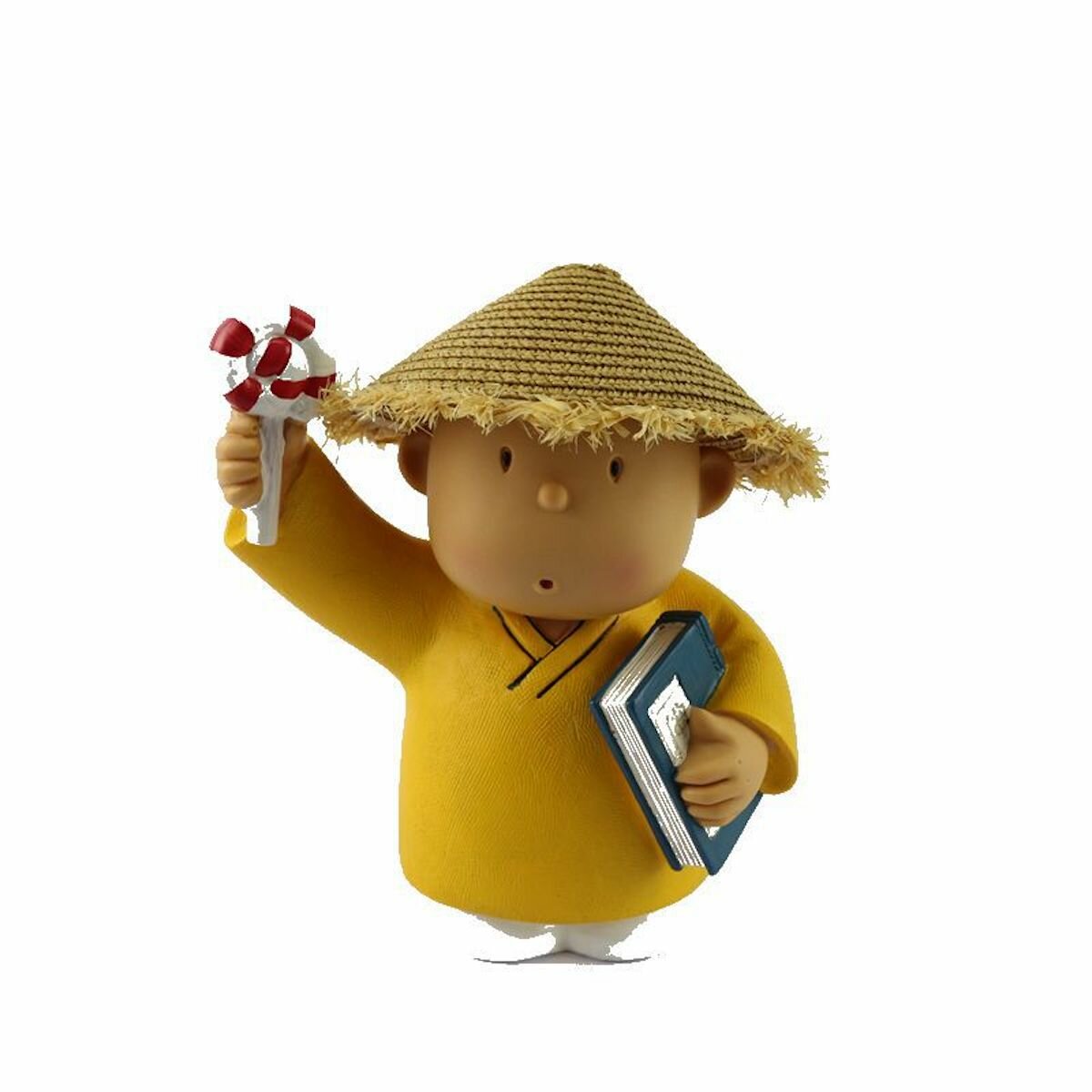 Копилка в виде маленького монаха в соломенной шляпе Виниловая копилка Денежная банка для мальчиков и девочек Сбережение денег наличными