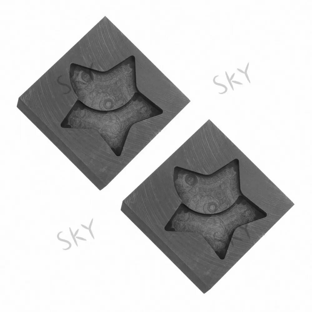 Графитовые формы для металлического литья звёздчатой формы набор из 2 шт для домашнего рукоделияSHENG