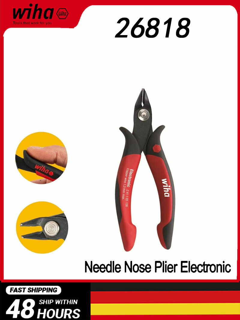 Wiha, прецизионные кусачки, с короткой и узкой головкой, подходят для захвата мелких деталей 26818