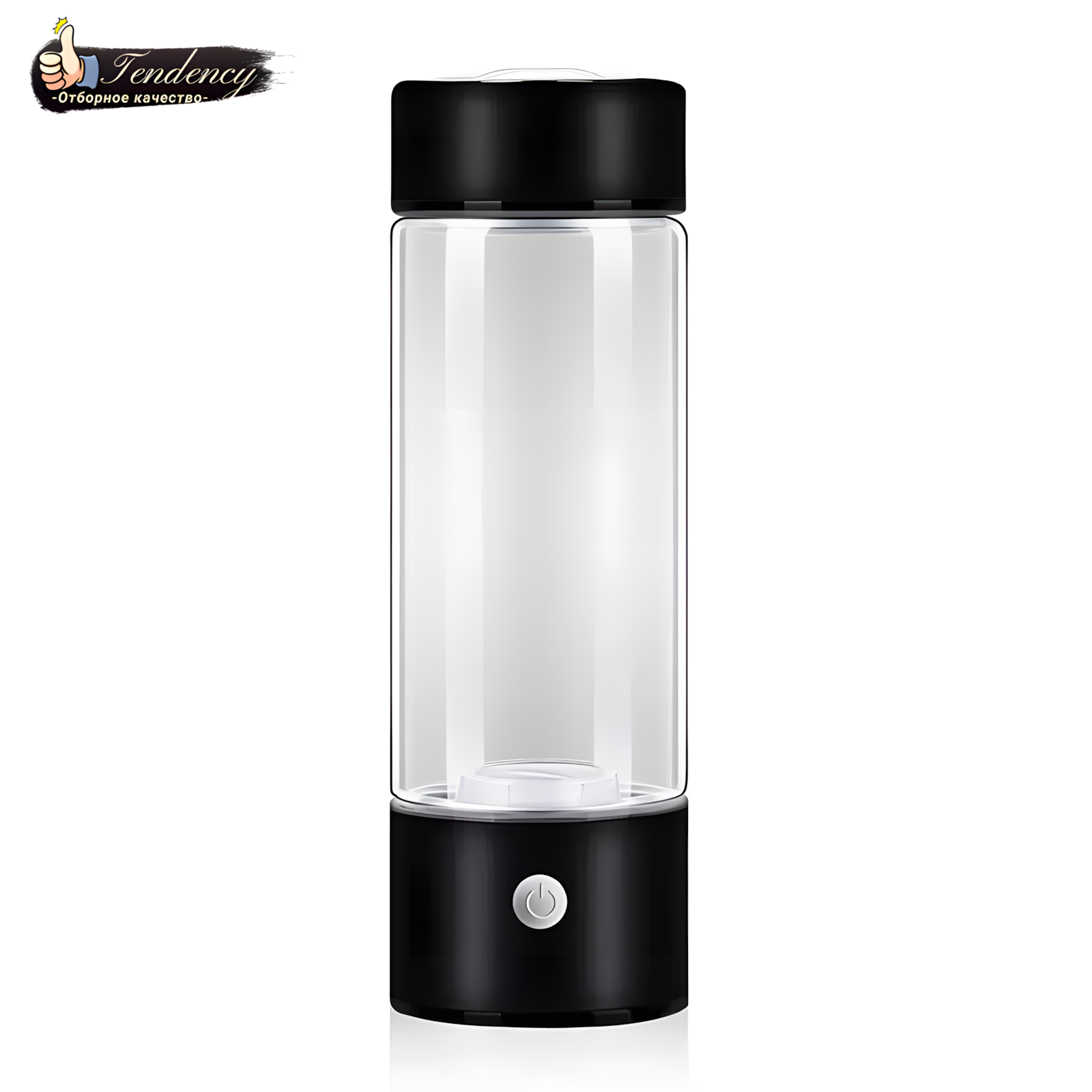 Генератор водородной воды, 420 мл, Чашка для воды, обогащенной водородом, Зарядка через USB，Стекло, Чёрный