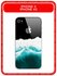 Чехол на Apple iPhone 4/4S / Айфон 4/4S с принтом "Большая волна", прозрачный
