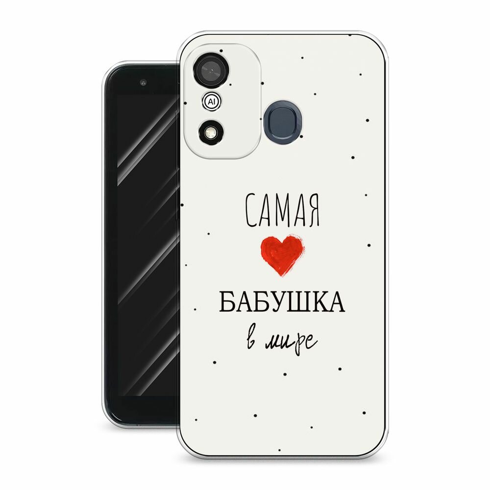 Чехол на Itel A27 / Ител А27 с принтом "Самая любимая бабушка" — фото 1