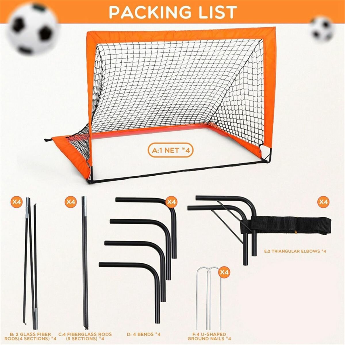 Детские Футбольные Ворота Черного Цвета, Мобильные Тренировочные